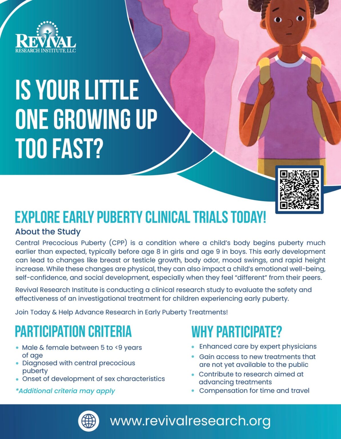 Precocious Puberty Clinical Trials for Children | Treatment Options
